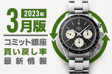 買い戻し率～2023.3 最新版～ ｜高級腕時計の販売・買取ならコミット銀座