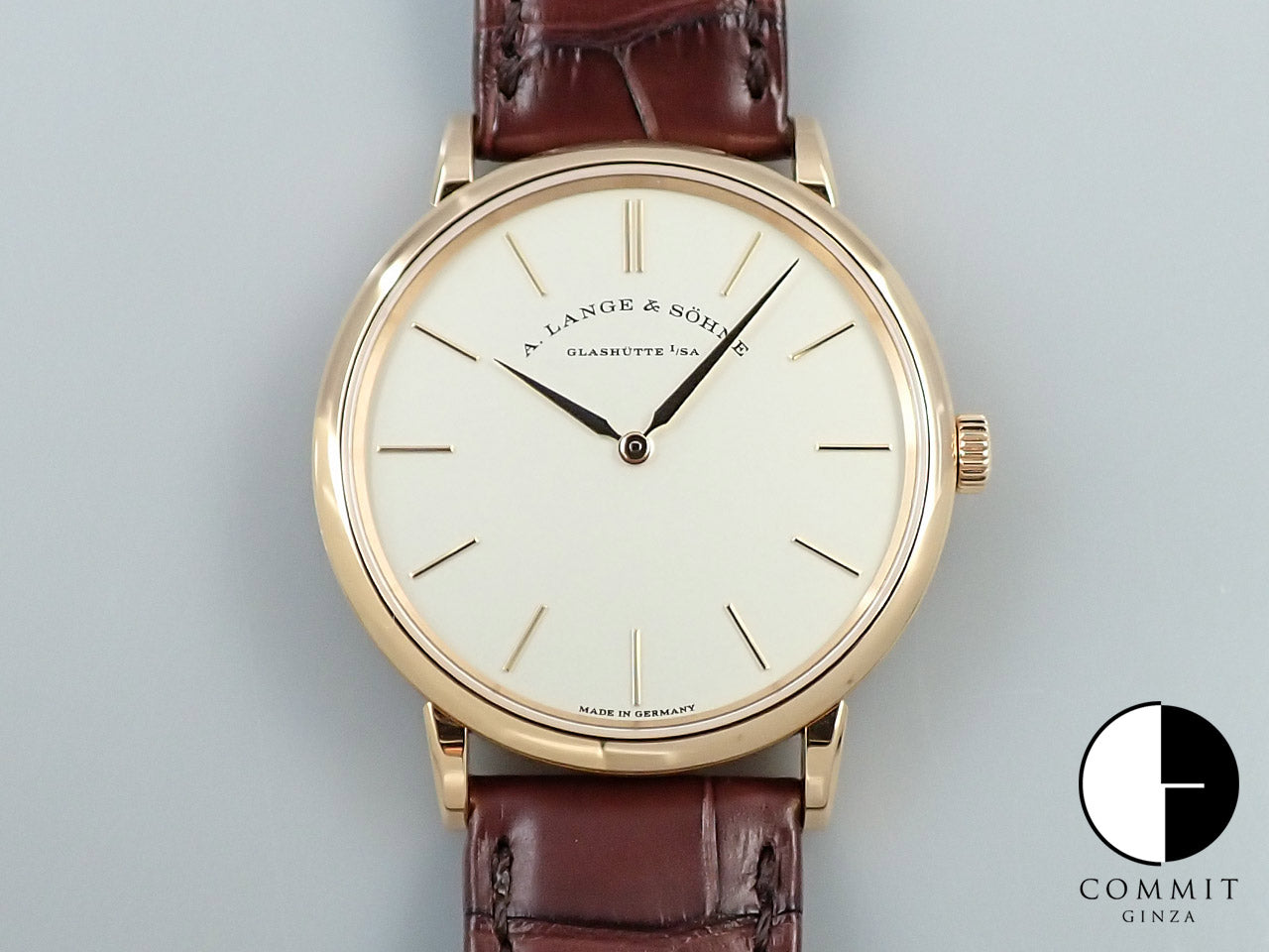 A.ランゲ＆ゾーネ サクソニア フラッハ 201.033 シルバー 美品 K602ZTY4 ｜高級腕時計の販売・買取ならコミット銀座